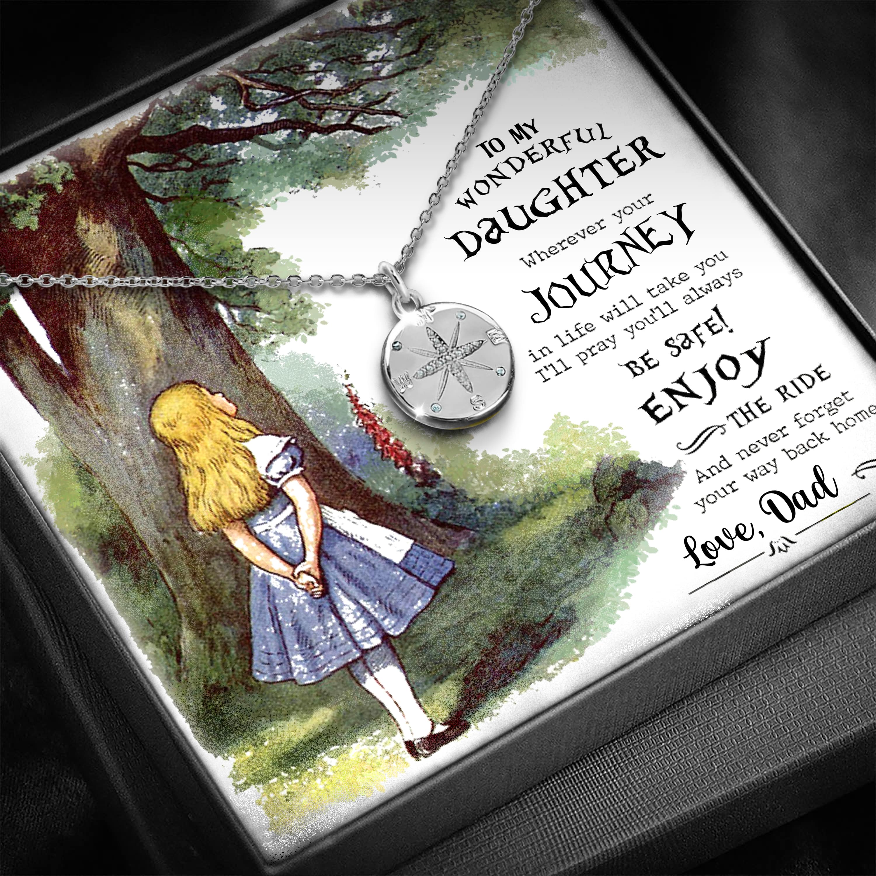 My Daughter From Dad - Alice Compass Necklace – Talia-Rae