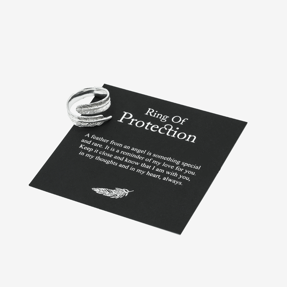 Sterling Silver Adjustable Feather Ring - "Ring Of Protection" – Talia-Rae